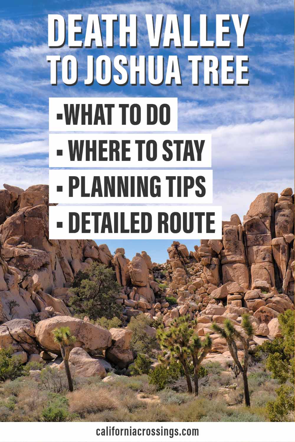 Joshua Tree to Death Valley Road Trip: 19 Key Stops & Scenic Routing